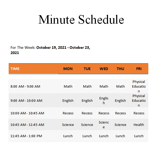 10 15 Minute Schedule Template Template Business PSD Excel Word PDF 10 15 Minute Schedule Template Template Business PSD Excel Word PDF