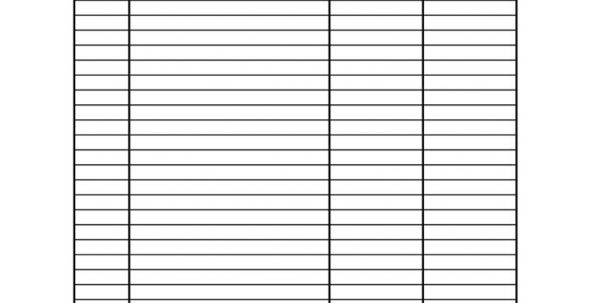 Free Printable Spreadsheets Blank | Template Business PSD, Excel, Word, PDF