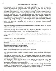 3+ Literature Review Example Template and How to Make One | Template ...