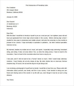 20+ Friendly Letter Format Template for Beginners | Template Business ...