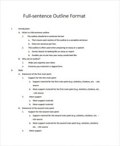 20+ Outline Format Template for Better Management | Template Business ...