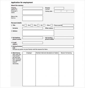 19+ Job Application Template Important Role | Template Business PSD ...