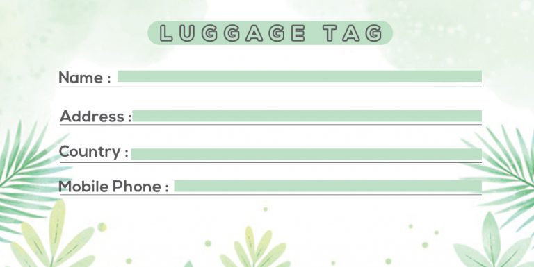 10+ Luggage Tag PSD Template Free | Template Business PSD, Excel, Word, PDF