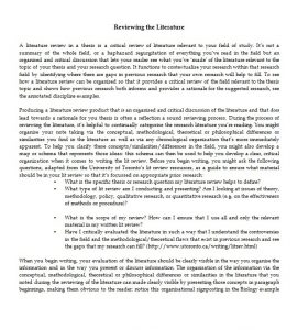 5+ Easy and Simple Literature Review Example Template | Template ...