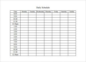 7+ Daily Schedule Template and the Greater Importance | Template ...