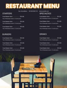10+ Restaurant Menu Template in PSD Photoshop | Template Business PSD ...