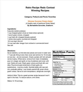 20+ Recipe Template and Proper Way to Write One | Template Business PSD ...