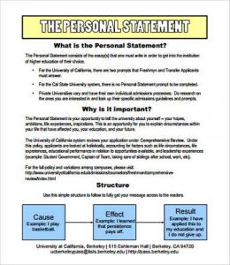 9+ Personal Statement Template Format Handy Tips | Template Business ...