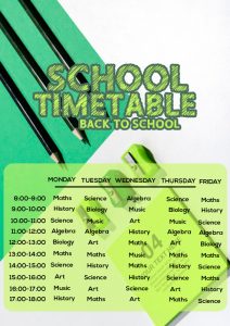 10+ Class Schedule Template Free Download PSD | Template Business PSD ...