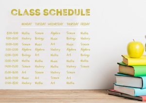 10+ Class Schedule Template Free Download PSD | Template Business PSD ...