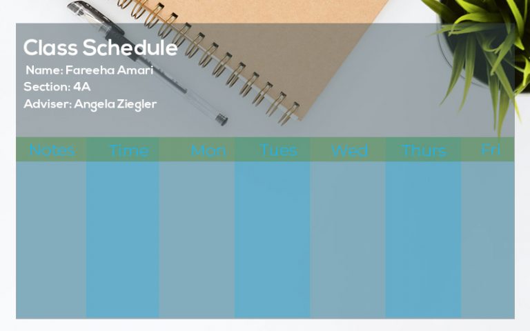 10+ Class Schedule Template Free Download PSD | Template Business PSD ...
