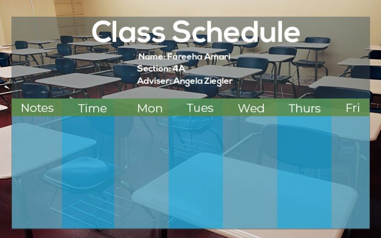 10+ Class Schedule Template Free Download PSD | Template Business PSD ...