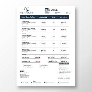 10+ Commercial Invoice Template Photoshop | Template Business PSD ...