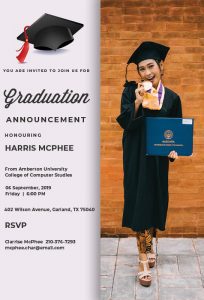 10+ Graduation Announcement PSD Flyer Template | Template Business PSD ...