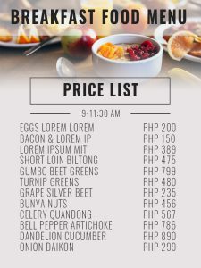 10+ Price List PSD Flyer Template | Template Business PSD, Excel, Word, PDF