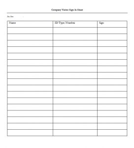 18+ Sign in Sheet Template Various Types and Use | Template Business ...