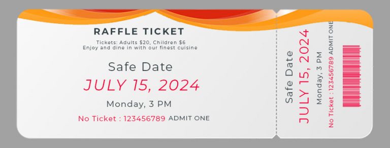 10+ Raffle Ticket Free PSD Template | Template Business PSD, Excel ...