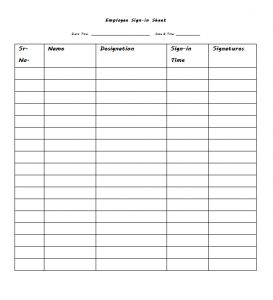 18+ Sign in Sheet Template Various Types and Use | Template Business ...