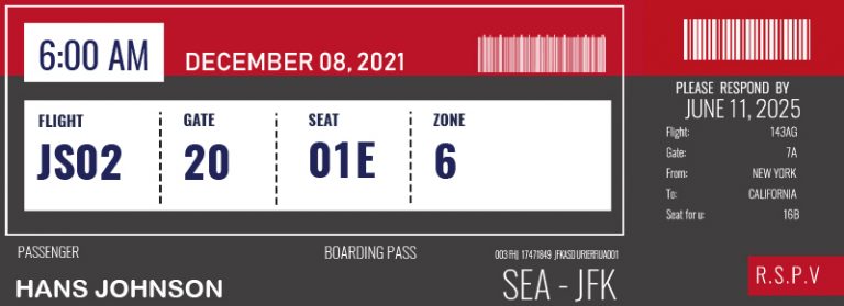 10+ Boarding Pass free template in PSD | Template Business PSD, Excel ...