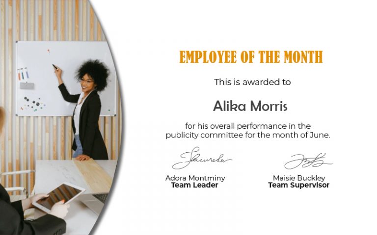 10+ Employee of The Month free psd template | Template Business PSD ...