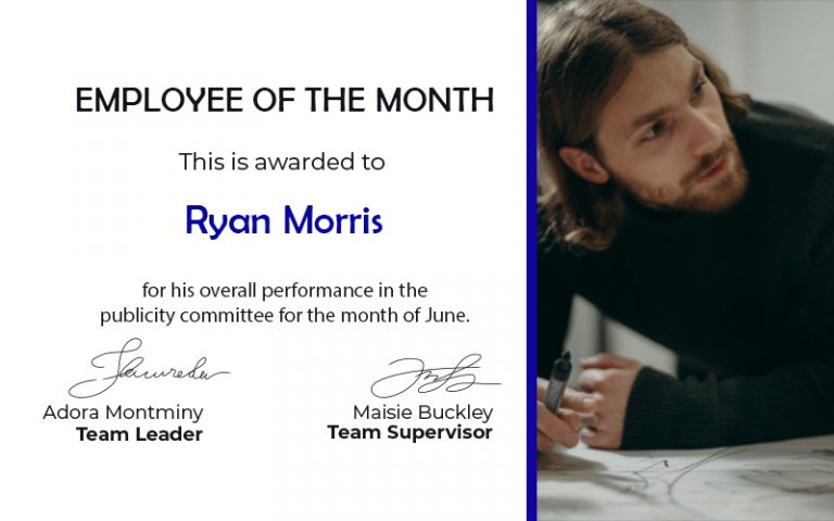 10+ Employee of The Month free psd template | Template Business PSD ...
