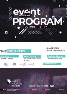 10+ Event Program PSD Template Free | Template Business PSD, Excel ...