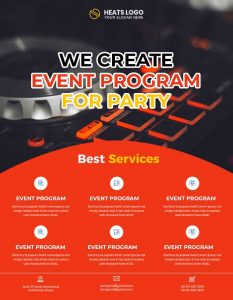 10+ Event Program PSD Template Free | Template Business PSD, Excel ...
