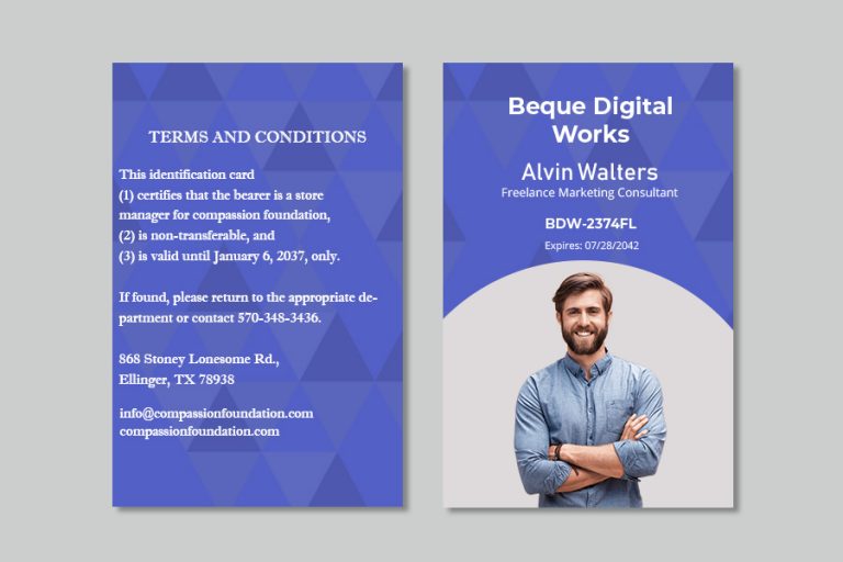 10+ Id Card free template in PSD | Template Business PSD, Excel, Word, PDF