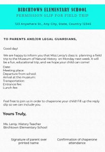 10+ Permission Slip psd template free | Template Business PSD, Excel ...