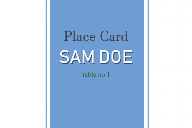 10+ Place Card example psd design | Template Business PSD, Excel, Word, PDF