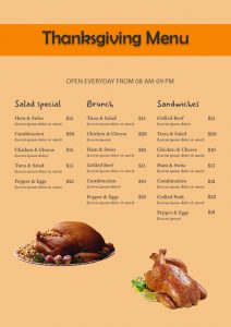 10+ Thanksgiving Menu free template in PSD | Template Business PSD ...