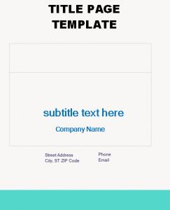 10+ Title Page Template | Template Business PSD, Excel, Word, PDF