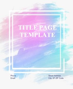 10+ Title Page Template | Template Business PSD, Excel, Word, PDF