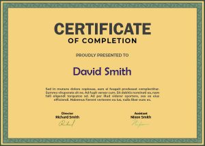 10+ Certificate Of Completion free template in PSD | Template Business ...