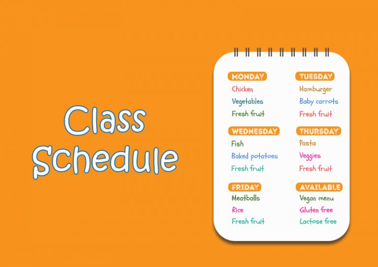 10+ Class Schedule free psd template | Template Business PSD, Excel ...