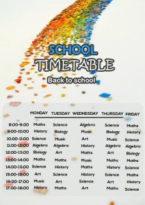 10+ Class Schedule free psd template | Template Business PSD, Excel ...