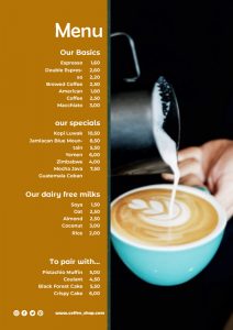 10+ Coffee Shop Menu example psd design | Template Business PSD, Excel ...