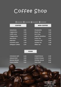 10+ Coffee Shop Menu example psd design | Template Business PSD, Excel ...