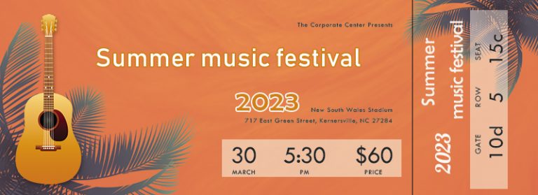 10+ Concert Ticket example psd design | Template Business PSD, Excel ...