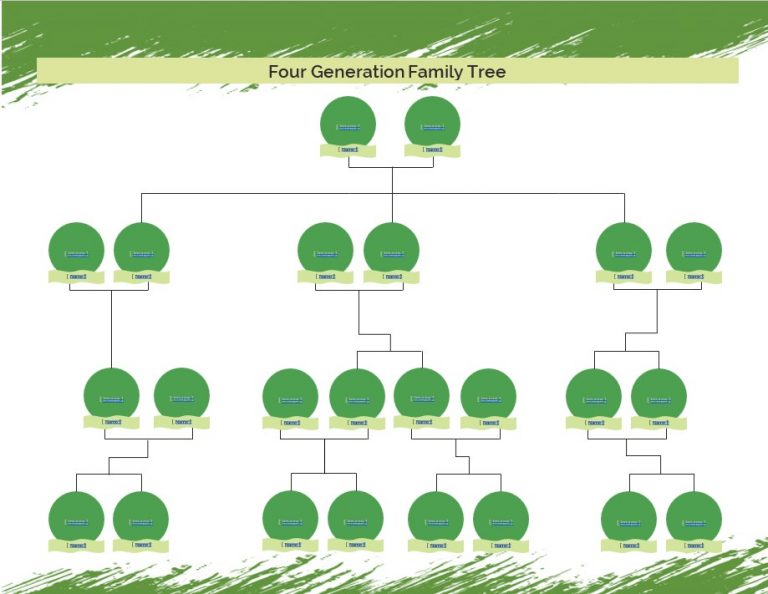 5+ Generation Family Tree Template | Template Business PSD, Excel, Word ...