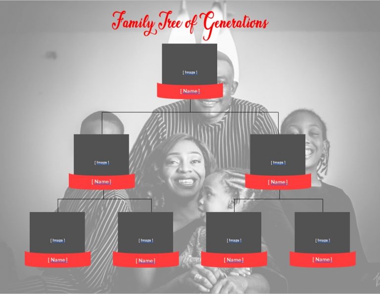 5+ Generation Family Tree Template | Template Business PSD, Excel, Word ...