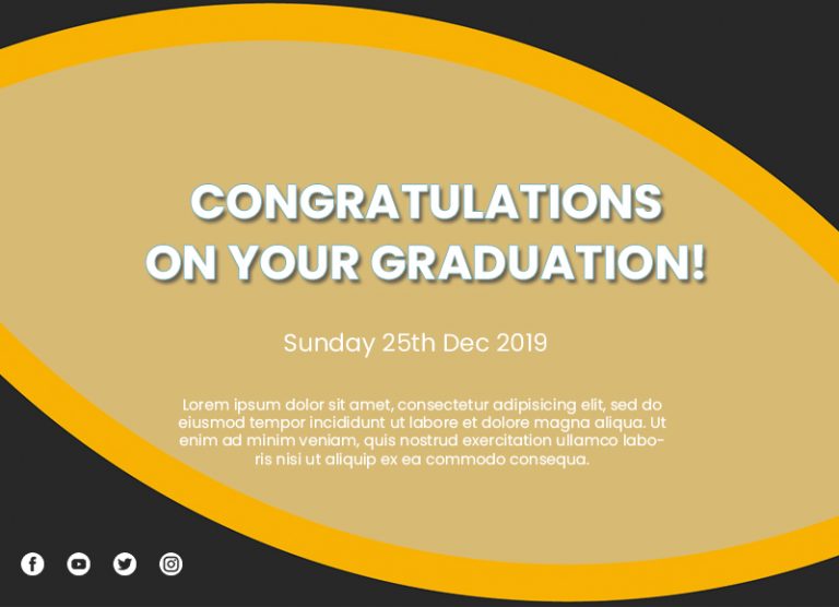 10+ Graduation Card Template Example PSD Design | Template Business PSD ...