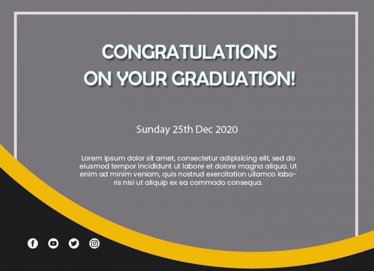 10+ Graduation Card template free psd | Template Business PSD, Excel ...