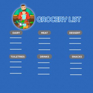 10+ Printable Grocery List template free psd | Template Business PSD ...