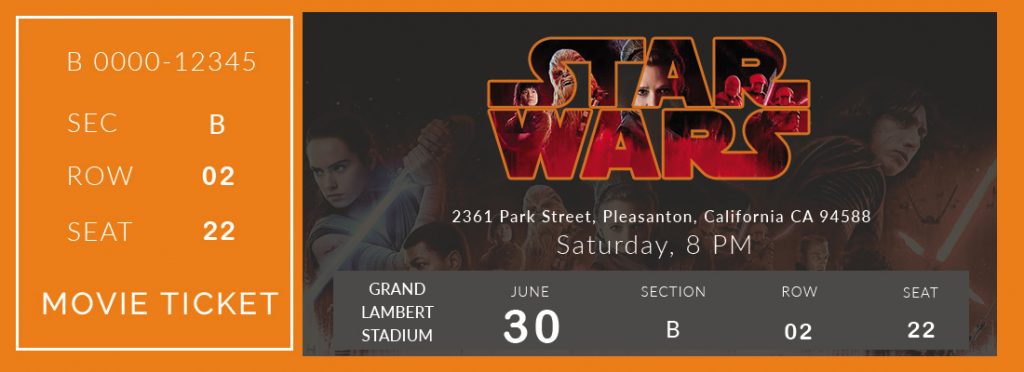 10+ Movie Ticket template free psd | Template Business PSD, Excel, Word ...