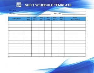 10+ Shift Schedule Template Sample | Template Business PSD, Excel, Word ...