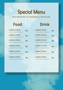 10+ Wedding Menu psd template free | Template Business PSD, Excel, Word ...