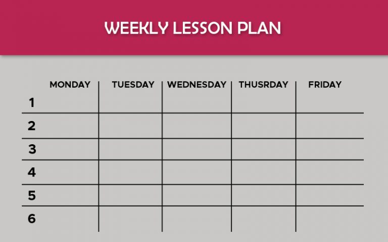 10+ Weekly Lesson Plan free psd template | Template Business PSD, Excel ...