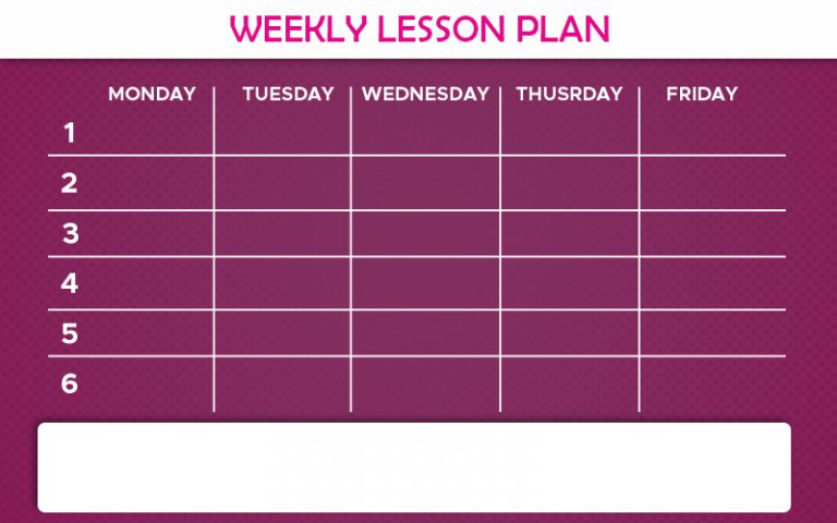 10+ Weekly Lesson Plan free psd template | Template Business PSD, Excel ...