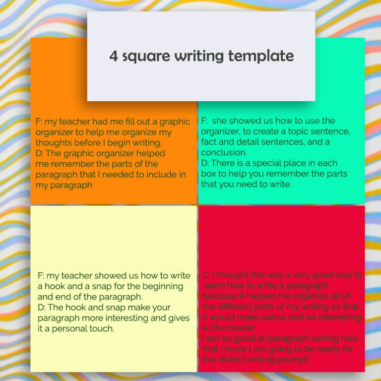 5+ 4 Square Writing template free psd | Template Business PSD, Excel ...